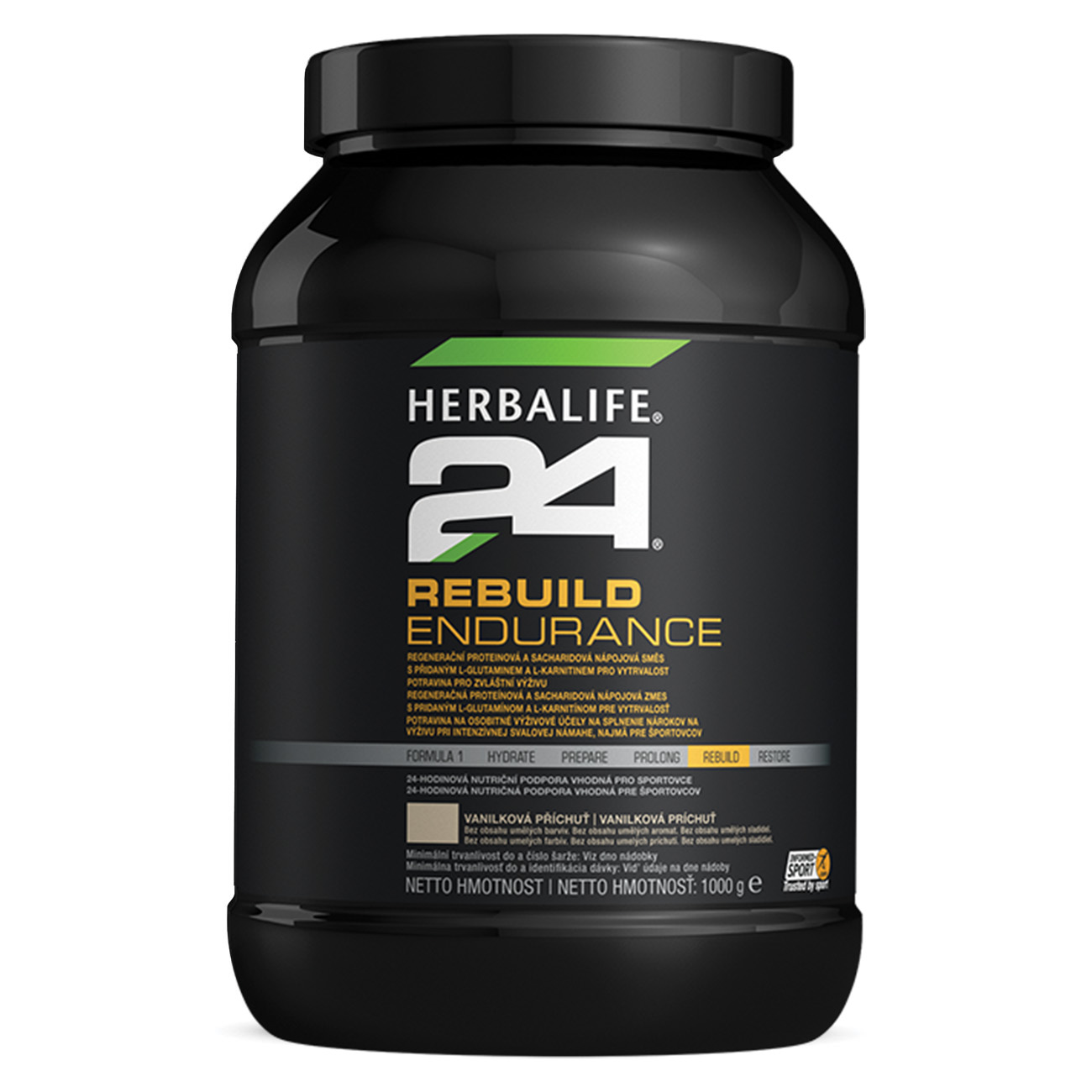 H24® Rebuild Endurance Proteinový nápoj Vanilka 1000g - Herba-Výživa.cz
