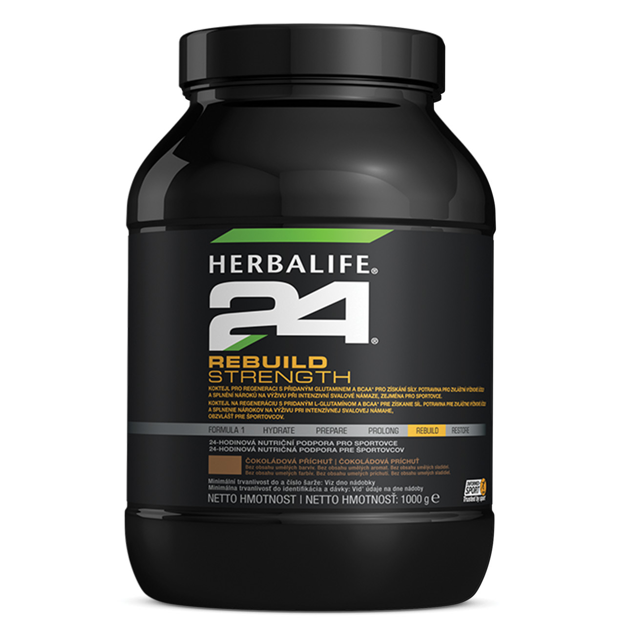 H24® Rebuild Strength Proteinový nápoj Čokoláda 1000g - Herba-Výživa.cz